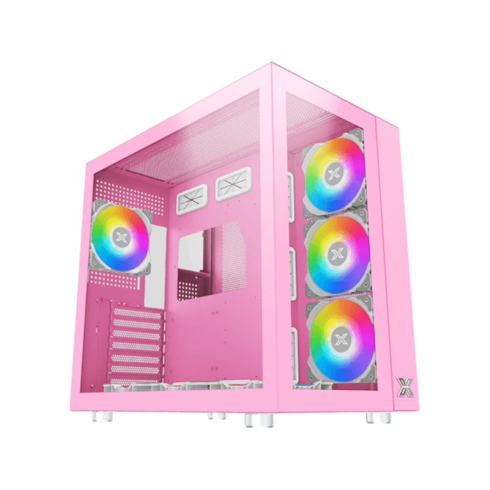XIGMATEK Aquarius Plus PINK MID-TOWER ARGB Gaming Case